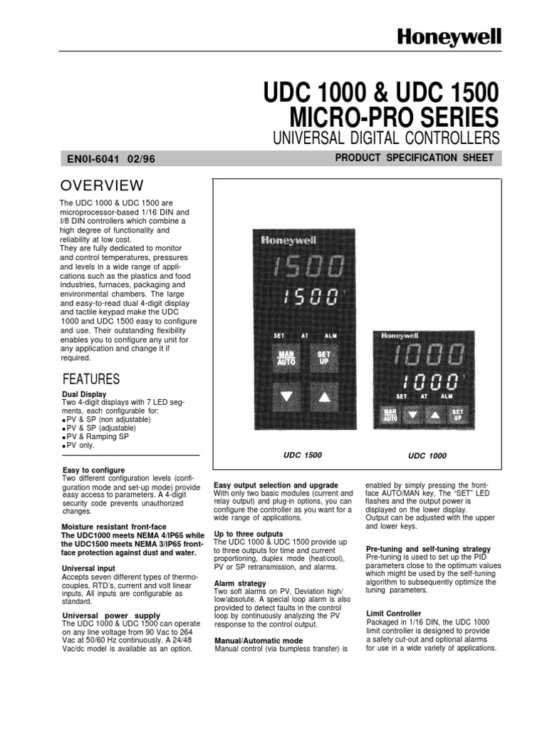 Controlador UDC1000 | PDF | Relay | Parameter (Computer Programming)