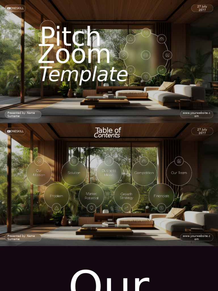 Zoom Pitch Deck Template | PDF
