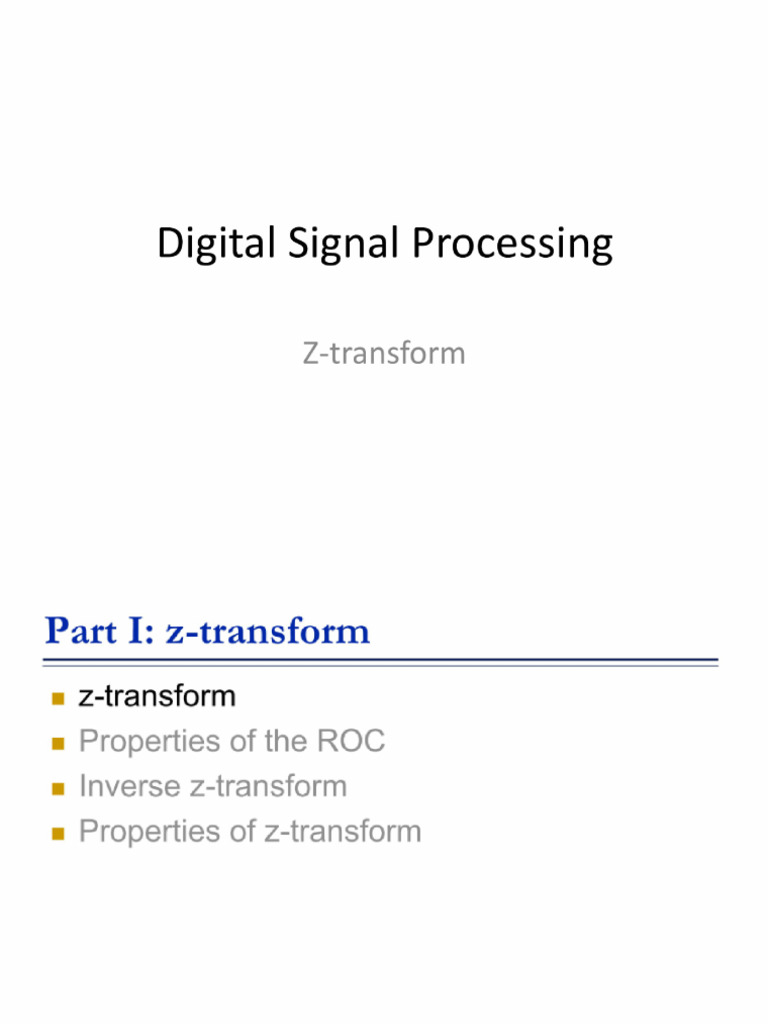 CH02 Ztransform | PDF