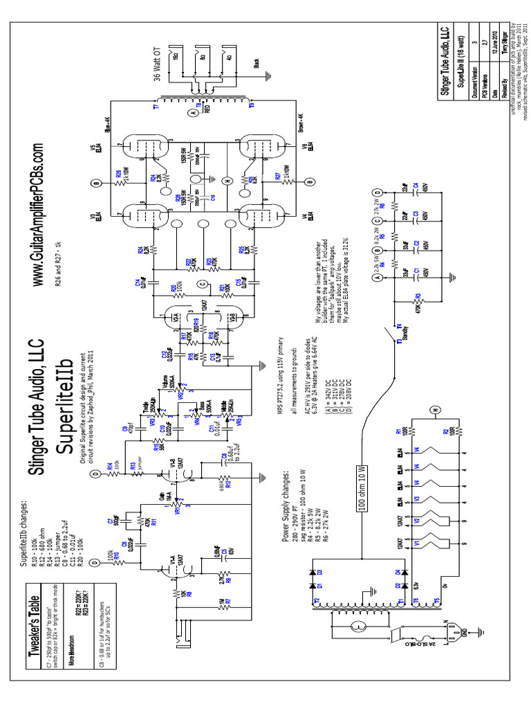Superlite - II - 2.7 - Schematic - V4 4XEL84 | PDF | Electrical ...