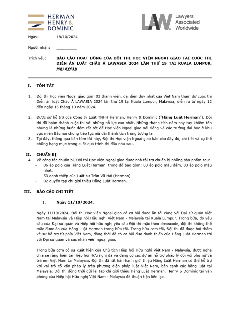 Báo Cáo Lawasia | PDF