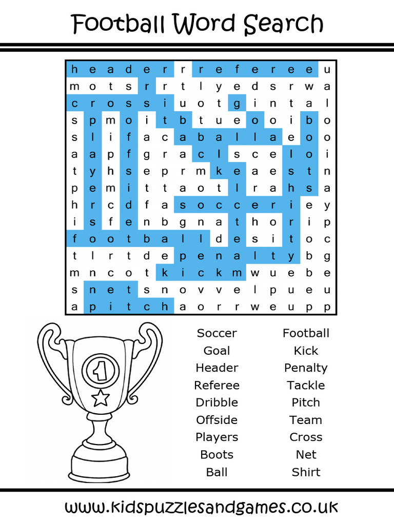 Football Word Search Solution | PDF