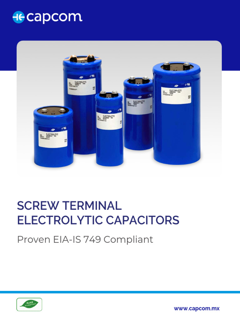 Screw Terminal Electrolytic Capacitors | PDF | Capacitor | Electrical Engineering