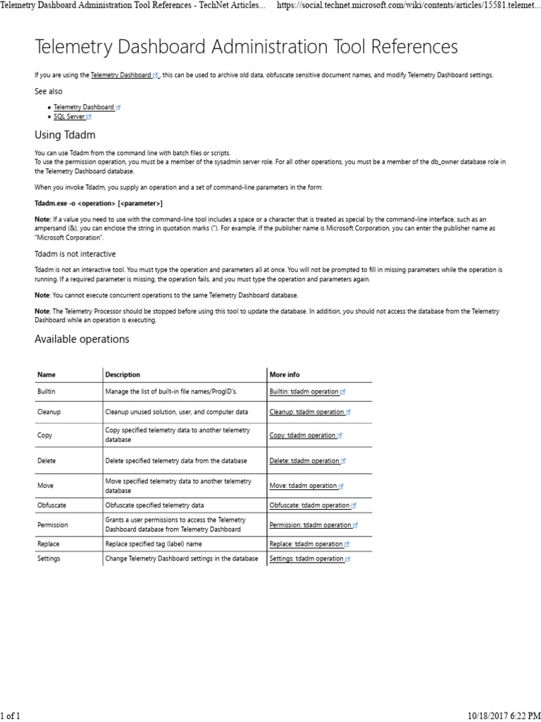 using Tdadm | PDF | Command Line Interface | Databases