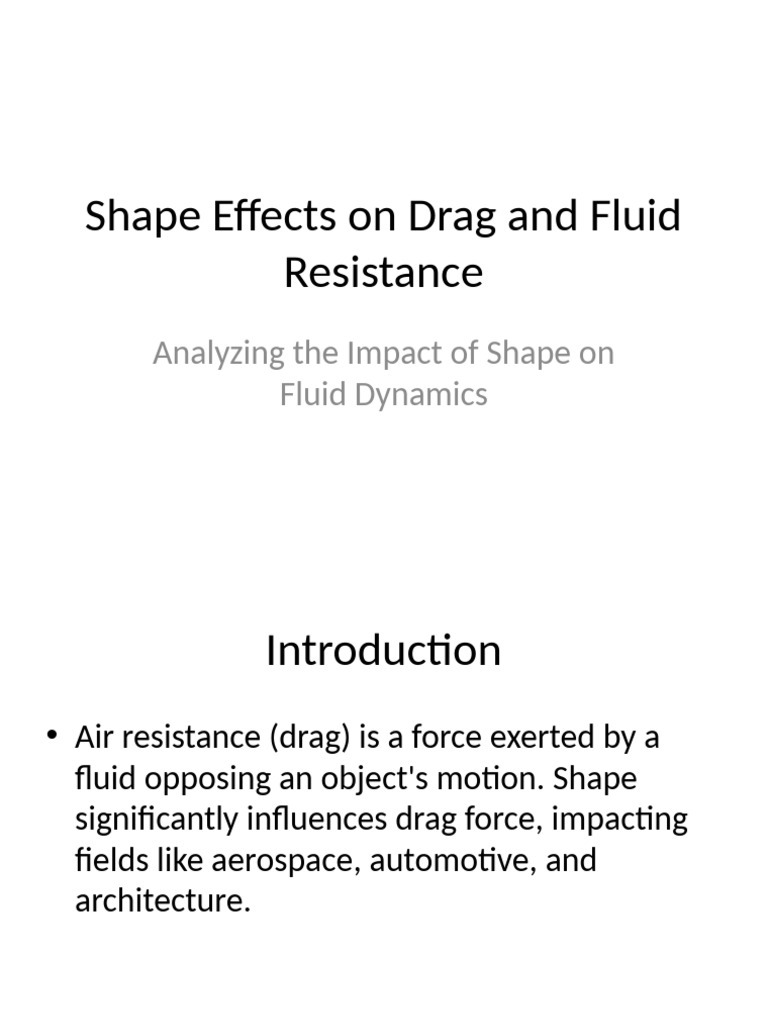 Shape Effects On Drag | PDF