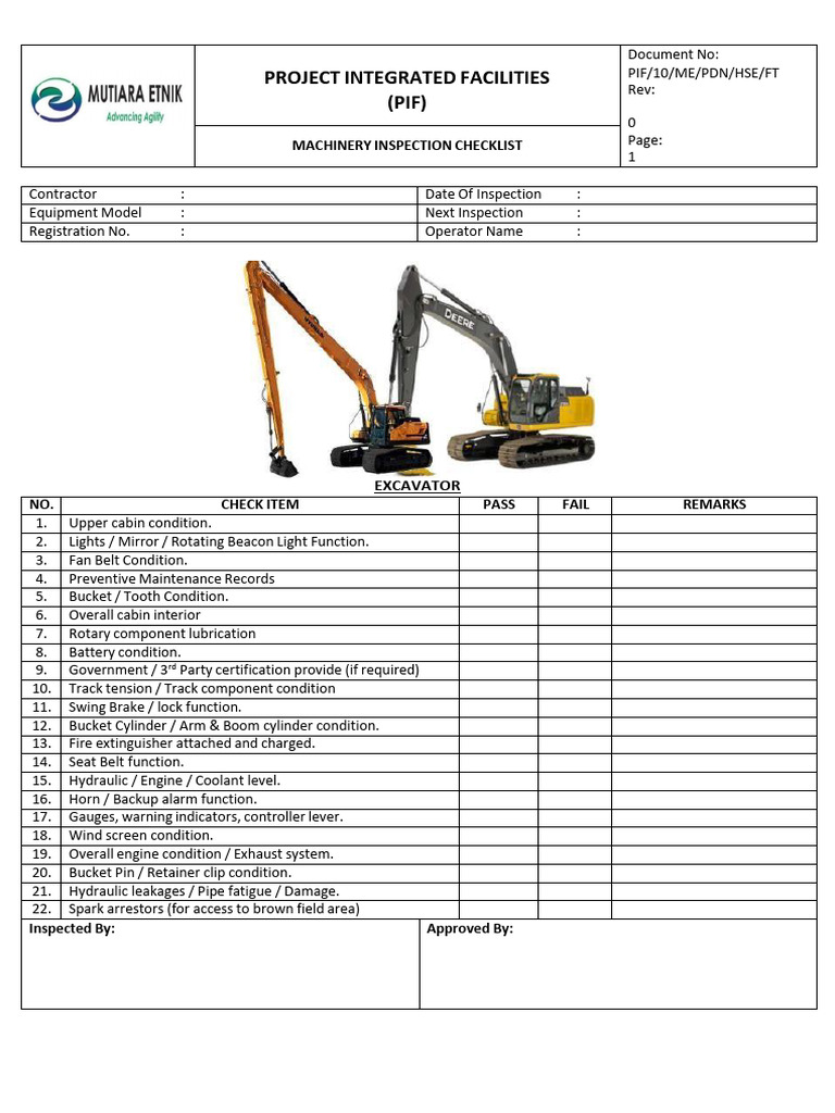 Excavator (Rev 1) | PDF