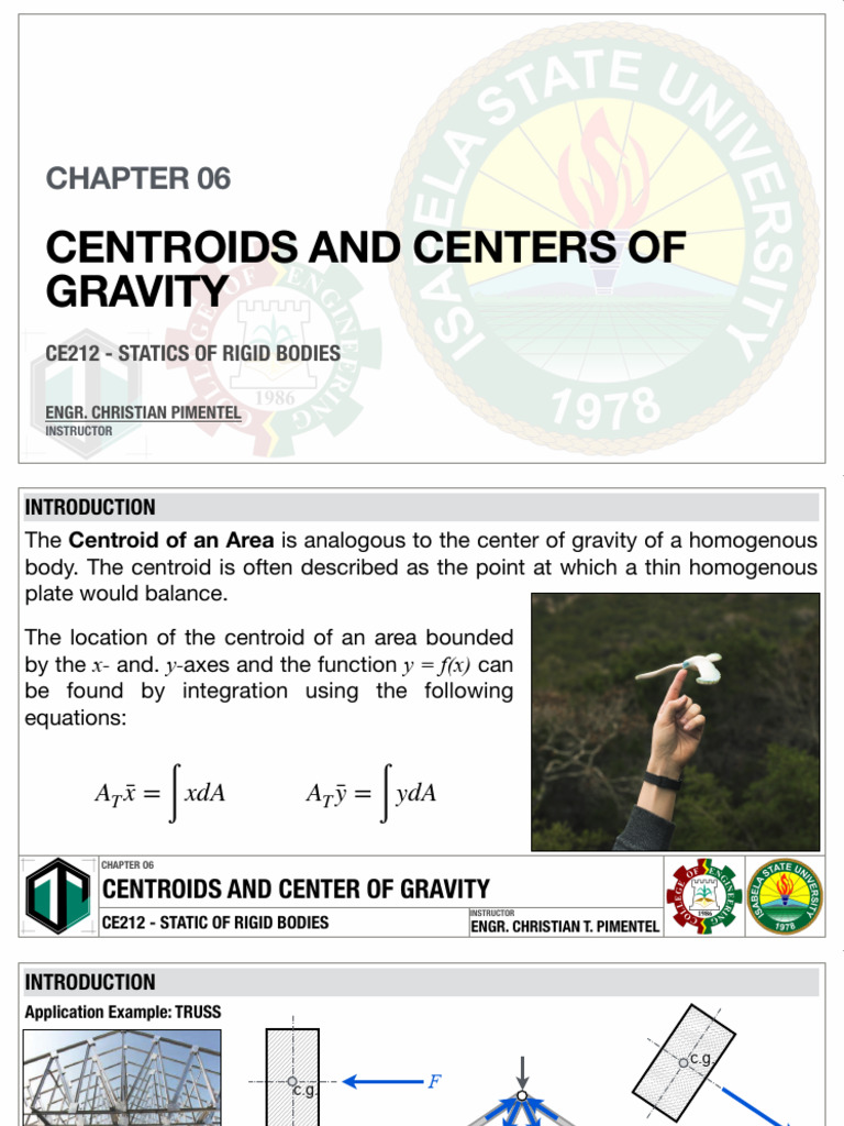 Chapter 06-Centroids and Centers of Gravity | PDF | Area | Center Of Mass