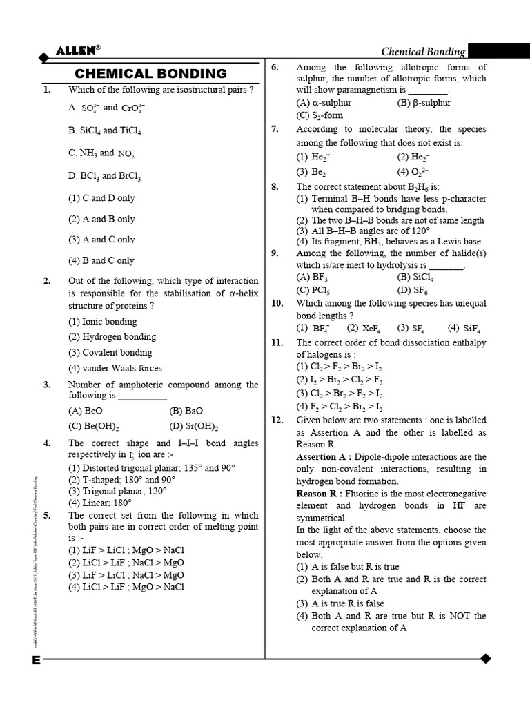 Chemical Bonding | PDF | Chemical Bond | Covalent Bond