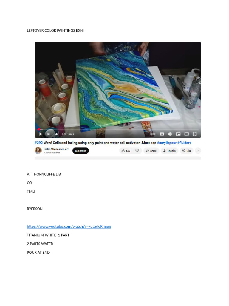 Leftover Color Paintings Exhi | PDF