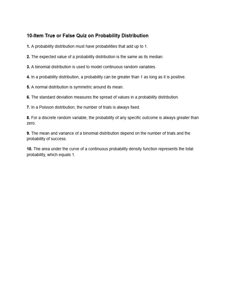 True or False W-O Answer | PDF