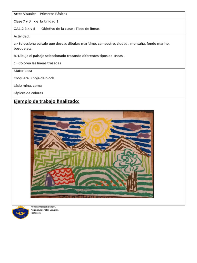 Tipos de Líneas en Artes Visuales | PDF