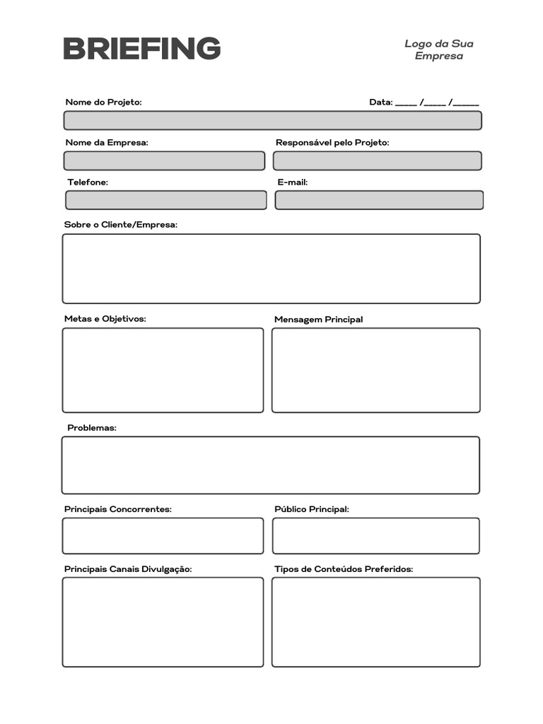 [Modelo] Briefing | PDF