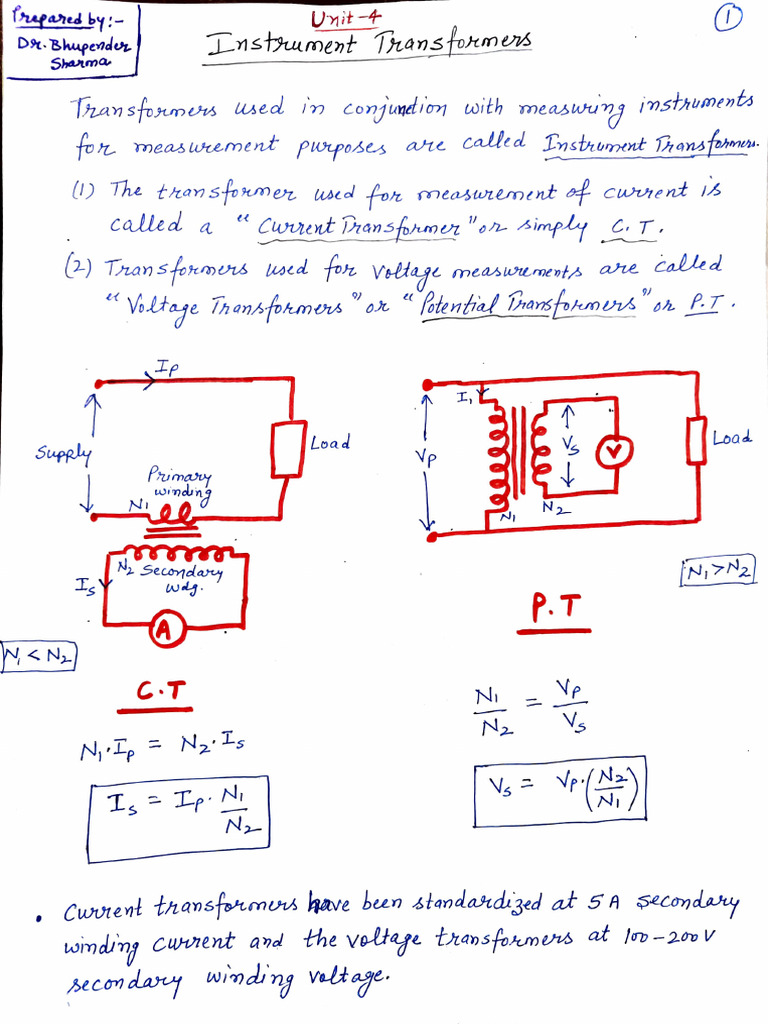 EMI_ Unit-4_ Current Transformer | PDF