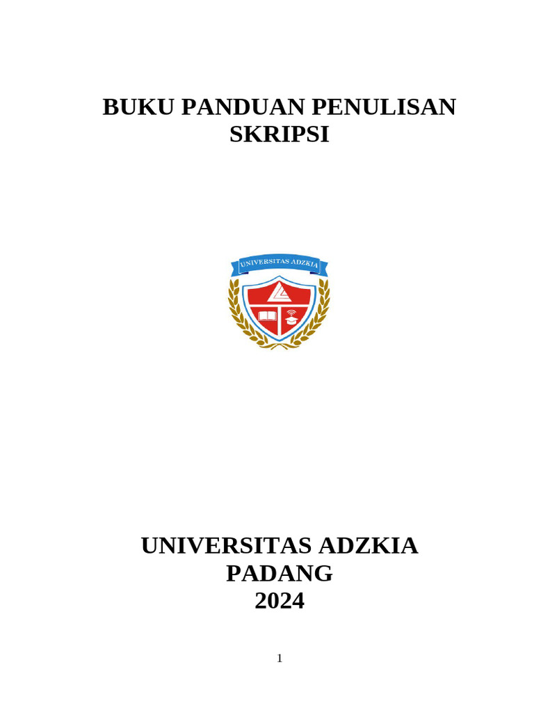 PANDUAN SKRIPSI UNIVERSITAS ADZKIA Revisi | PDF