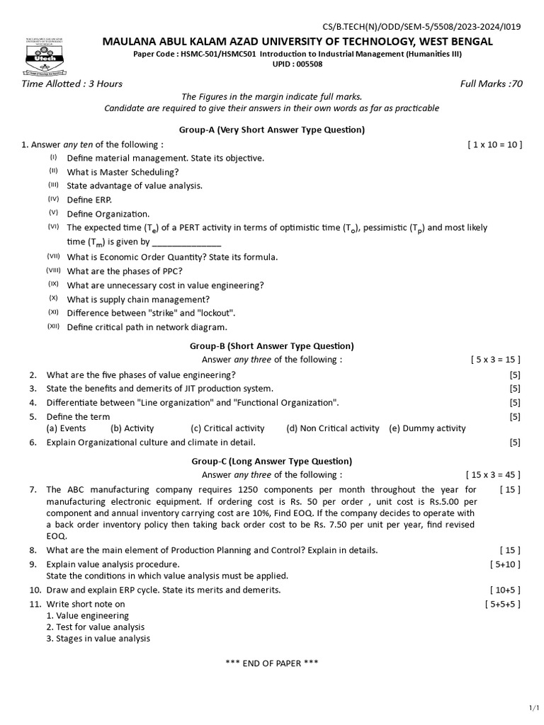 btech-cse-5-sem-introducon-to-industrial-management-humanities-3-hsmc ... btech-cse-5-sem-introducon-to-industrial-management-humanities-3-hsmc ...