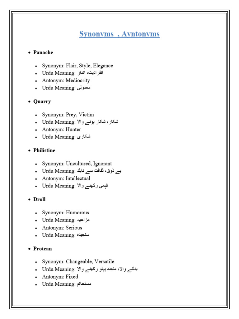 mySynonyms | PDF | Semantics | Lexical Semantics