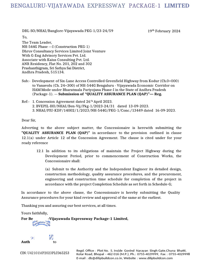 59. -Quality Assurance Plan (QAP) (1) | PDF | Audit | Auditor's Report