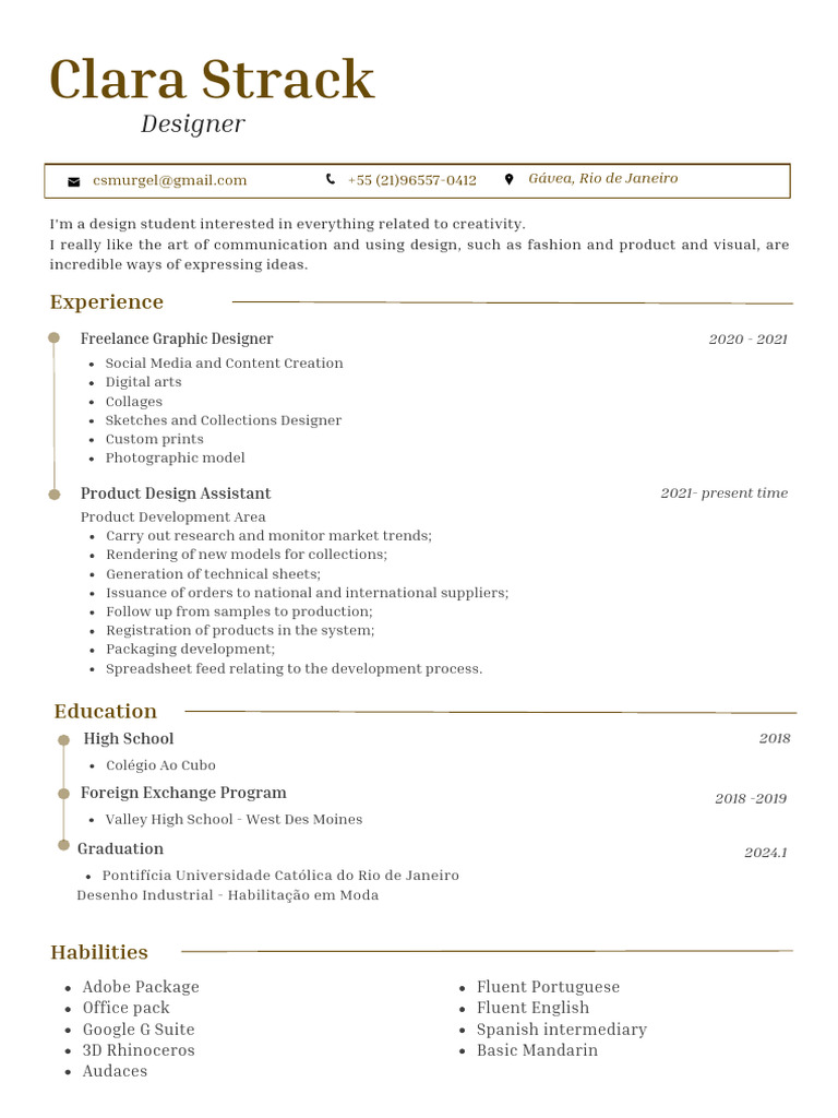 Clara Strack - Curriculum | PDF