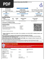 IRCTC Train Ticket | PDF | Identity Document | Payments
