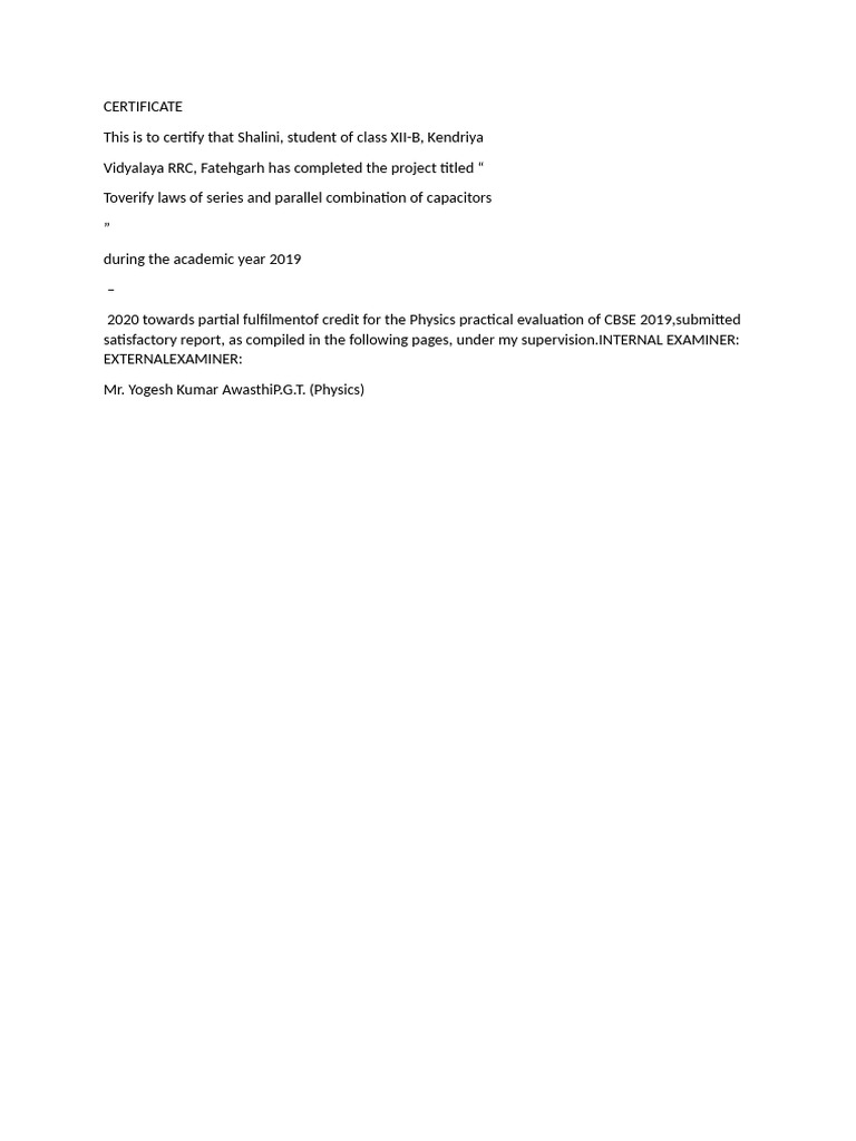 Physics File Class 12 | PDF