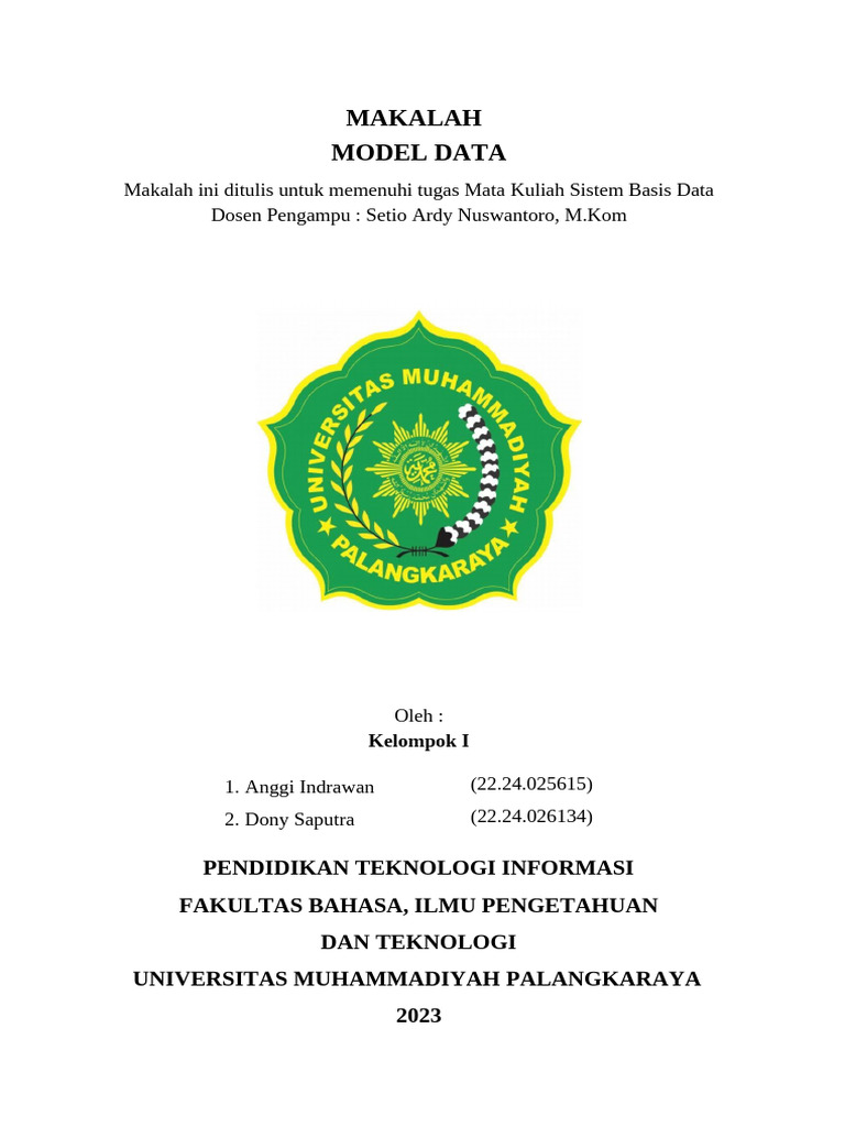 Makalah Model Data | PDF