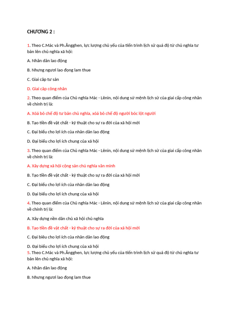 Câu hỏi C2+C3 Ánh Ngọc (1) | PDF