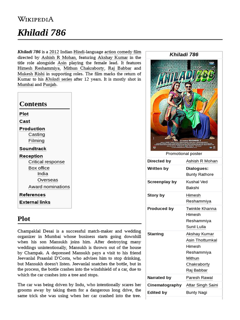 Khiladi_786 | PDF | Cinema Of India