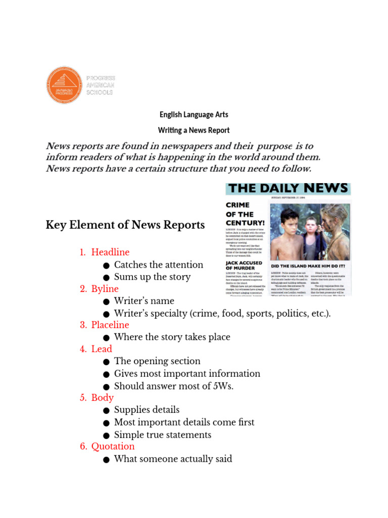 Writing A News Report | PDF | News | Astronauts