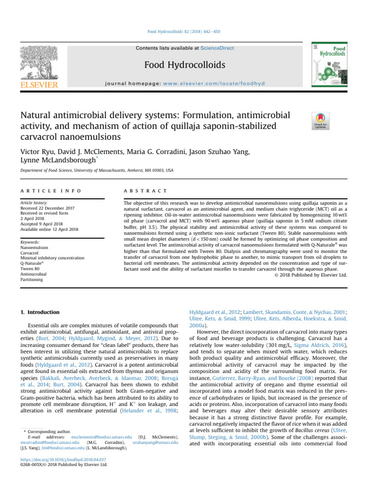 Food Hydrocolloids: Victor Ryu, David J. Mcclements, Maria G. Corradini ...