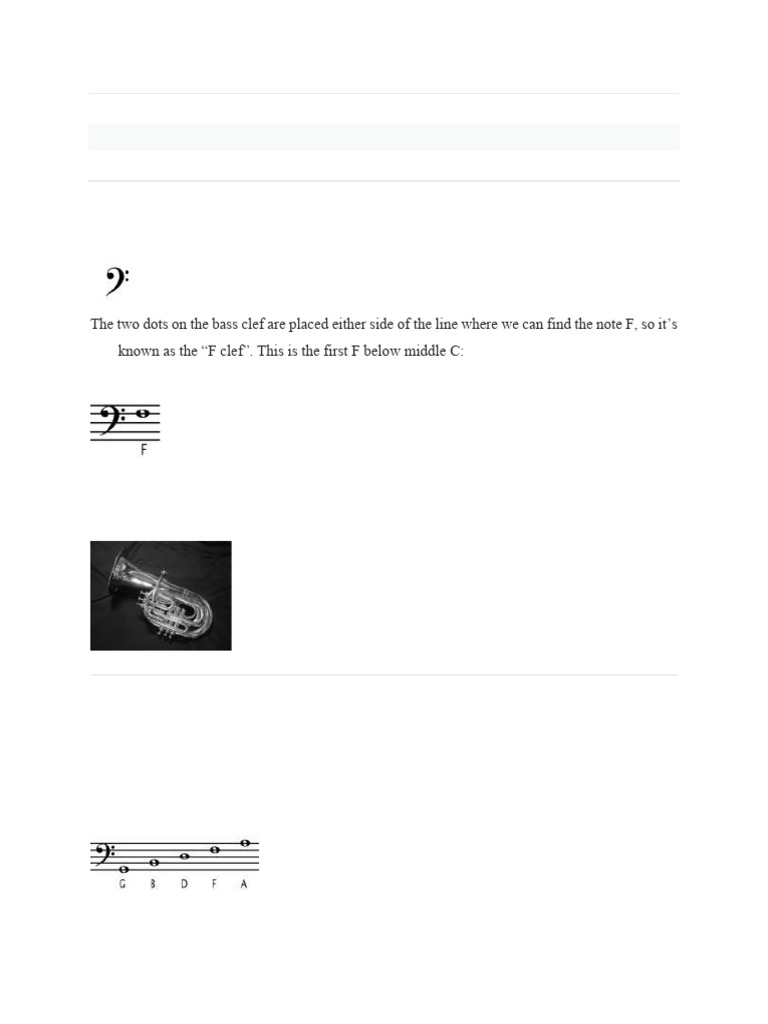 2.the Bass Clef - My Music Theory | PDF