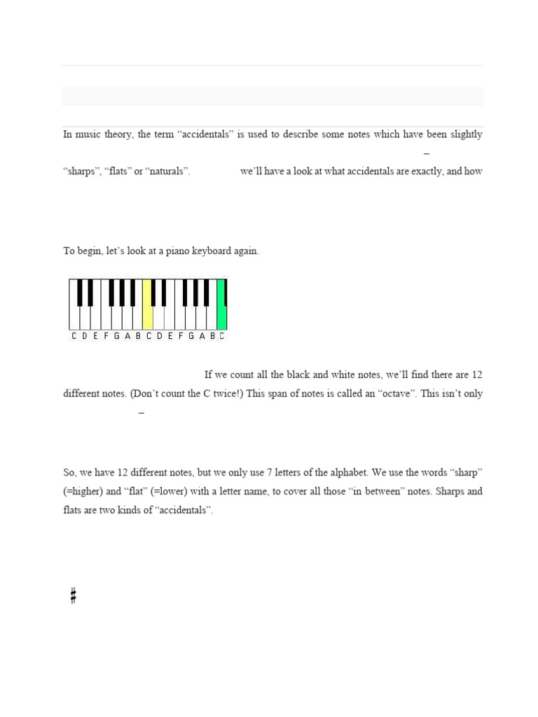4.accidentals - My Music Theory | PDF | Music Theory | Musical Notation