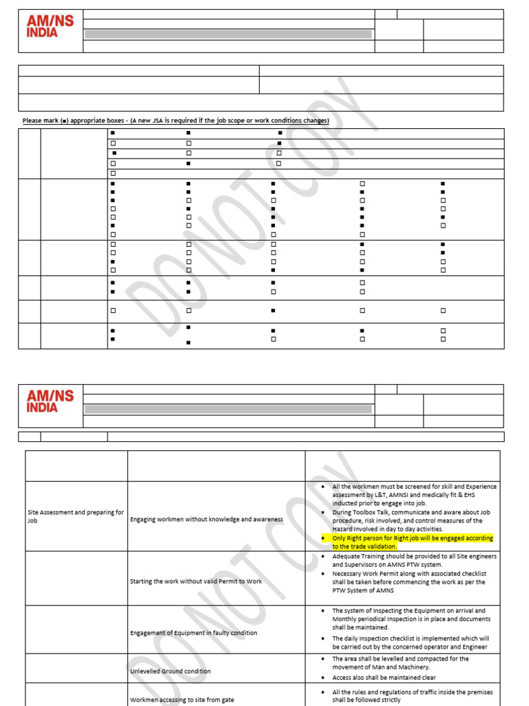JSA _Assemble of Pile Rig | PDF | Welding | Construction