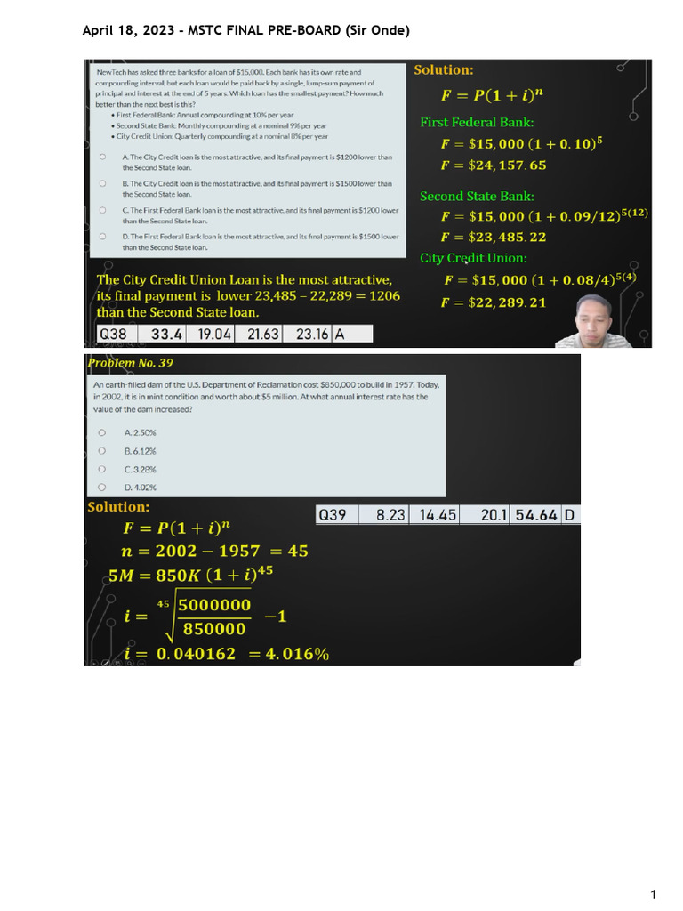 MSTC FINAL PRE-BOARD (Sir Onde) | PDF