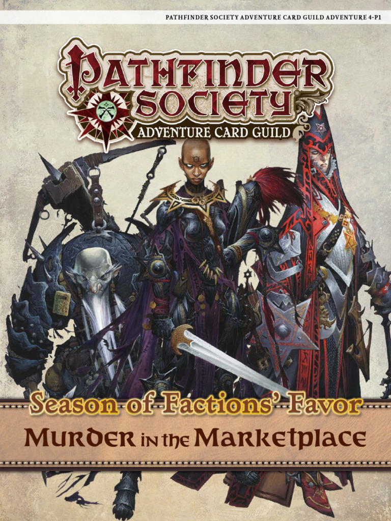 Pathfinder Adventure: Murder in the Marketplace | PDF | D20 System ...