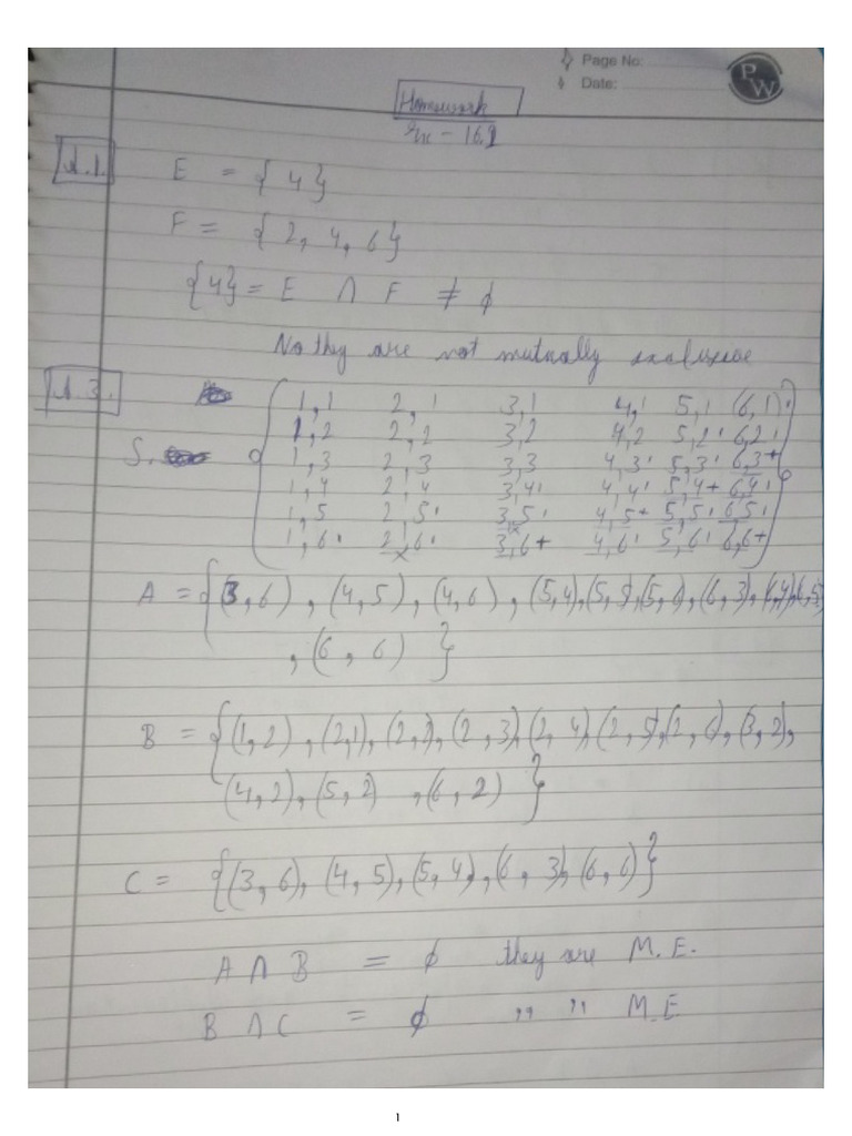 Probability Homework 16.2 | PDF