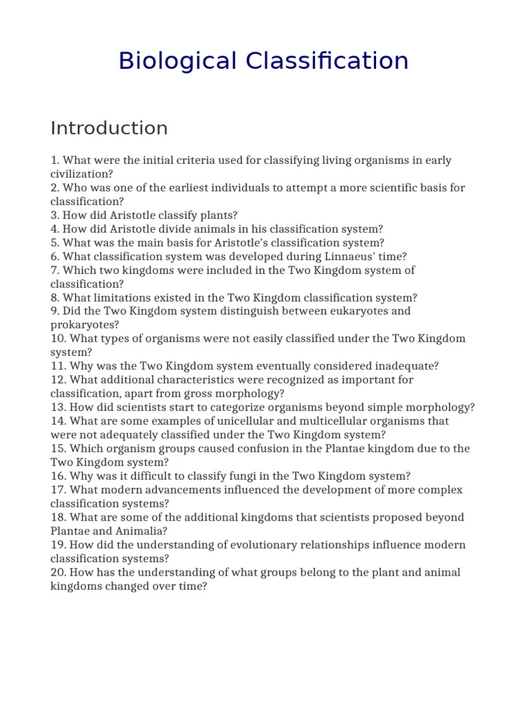 Biological Classification | PDF | Bacteria | Taxonomy (Biology)