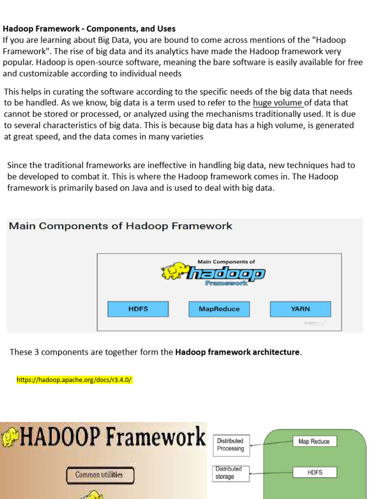 HADOOP FRAME WORK | PDF | Apache Hadoop | Map Reduce