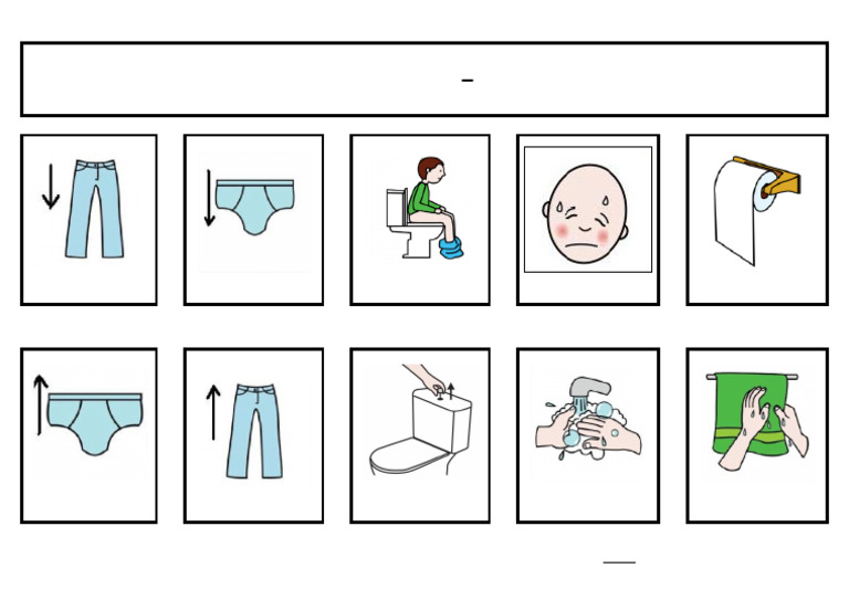Secuencia para ir al baño: niño | PDF