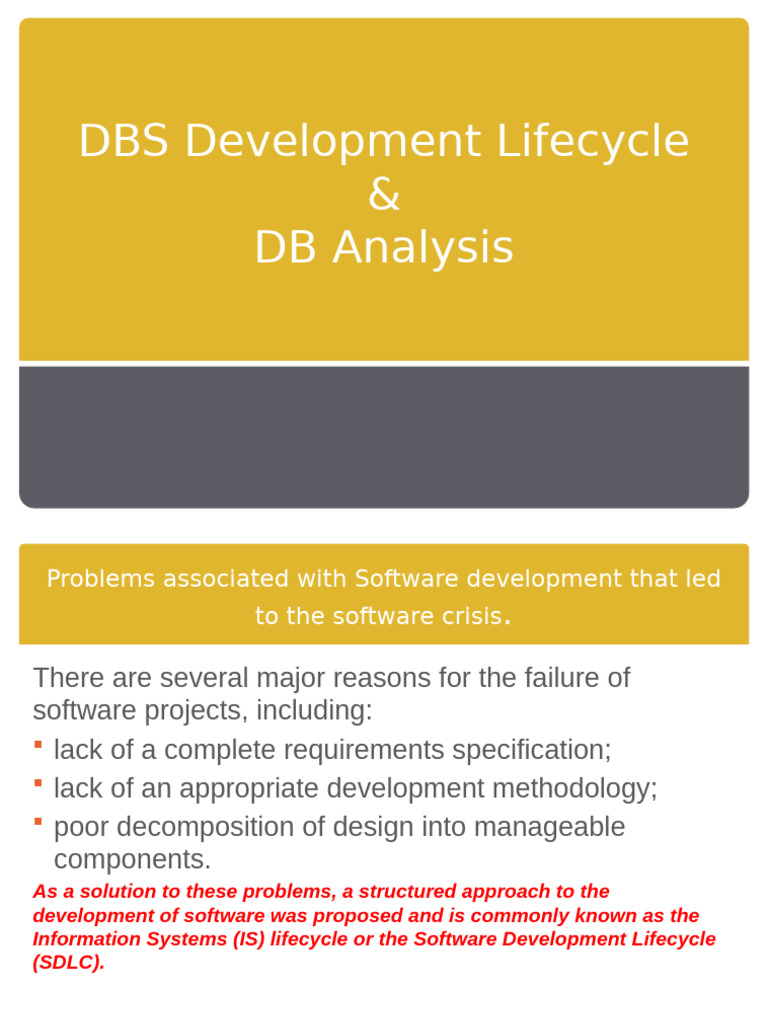 Database Development Lifecycle (DBDLC) | PDF | Databases | Data Model