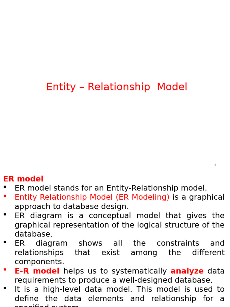 Entity - Relationship Model - 114914 | PDF | Databases | Database Design