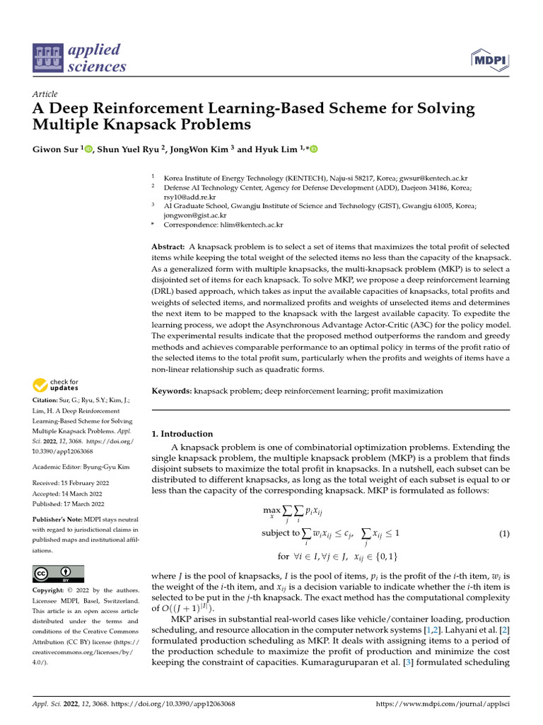 applsci-12-03068-v2 | PDF | Applied Mathematics | Algorithms
