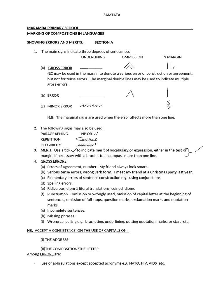 Language Composition Marking Guide | PDF | Word | Semiotics