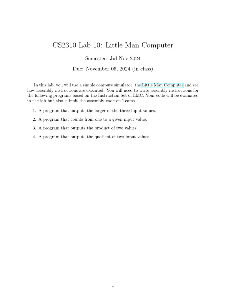 CS2310_Lab10 | PDF