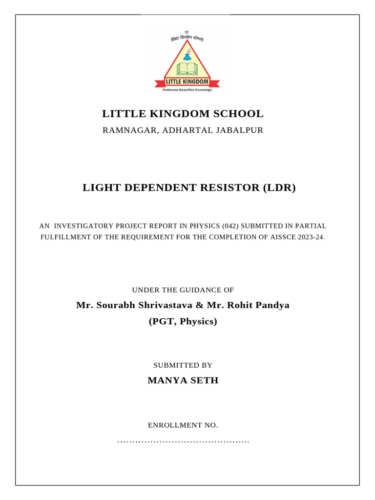 Spiral File Front Page, Certificate & Acknowledgement | PDF