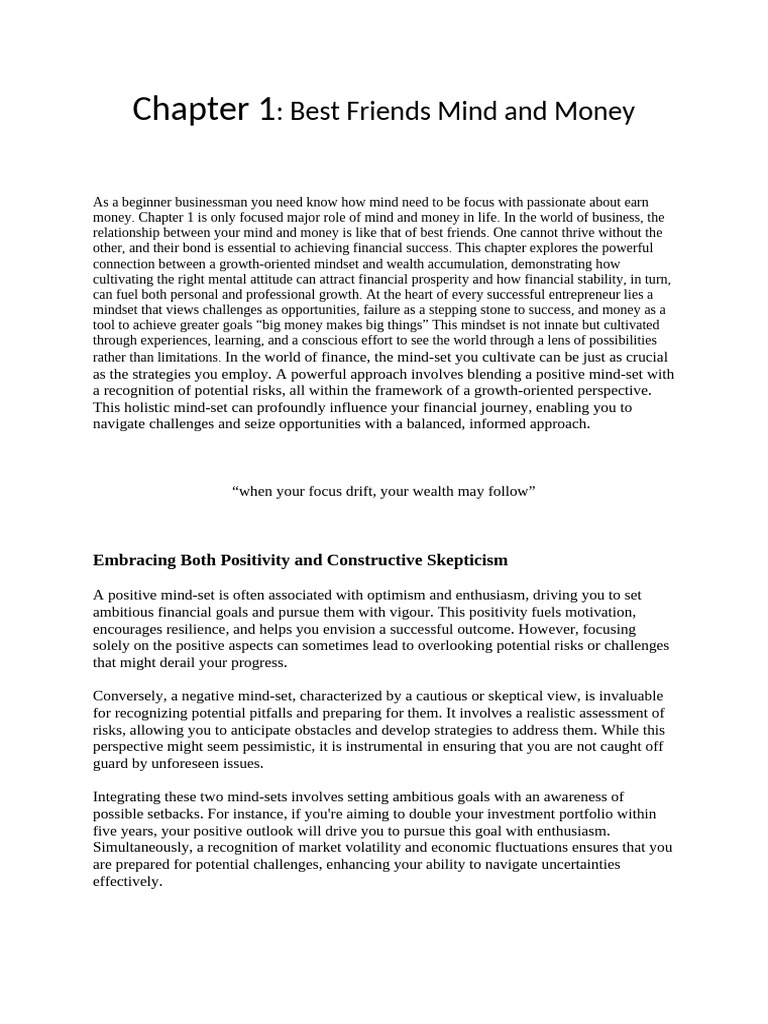 Money Advise Book Pdf Psychological Resilience Mental Health