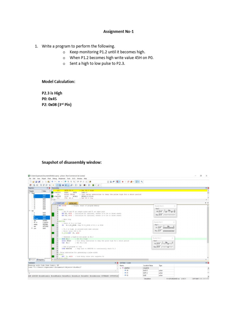 8051 Programming Assignments | PDF