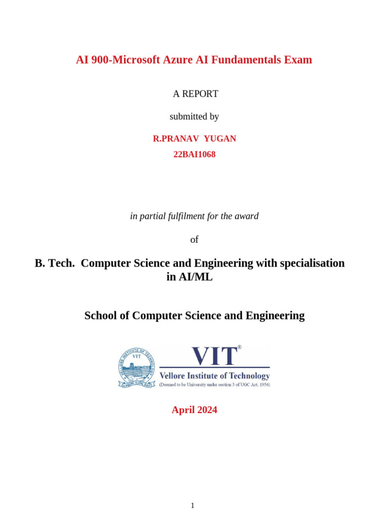 Internship Report Template (Repaired) | PDF | Microsoft Azure ...