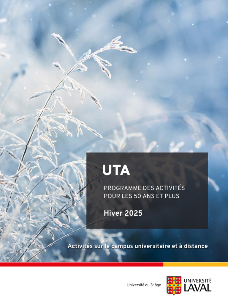 Activités UTA pour 50 ans et plus 2025 | PDF | Poésie | Grèce