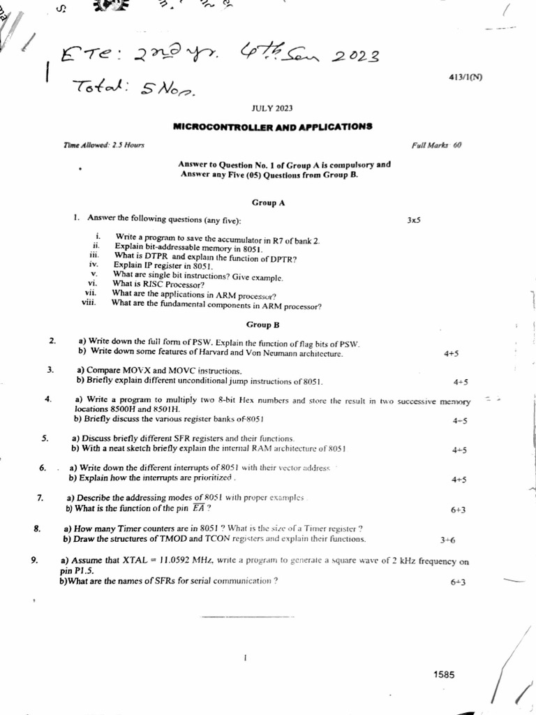 4th Sem (2022-23) All Exam Paper | PDF