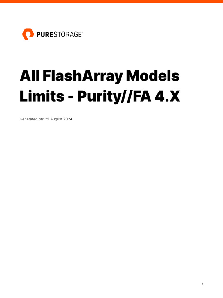 Purity Fa General Administration All Flasharray Models Limits - Purity Fa 4 X 2024-08-25-14-40 ...